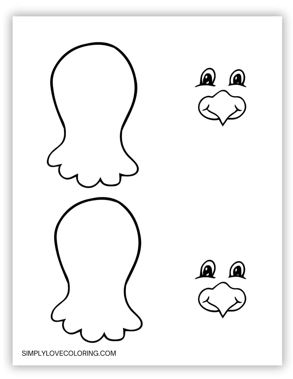 Turkey Templates (Free PDF Printables) - Simply Love Coloring