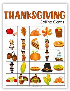 Thanksgiving Bingo Cards (Free PDF Printables) - Simply Love Coloring