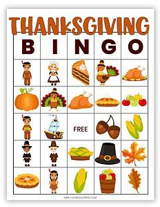 Thanksgiving Bingo Cards (Free PDF Printables) - Simply Love Coloring