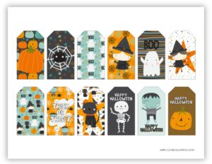 136 Halloween Tags (Free PDF Printables) - Simply Love Coloring