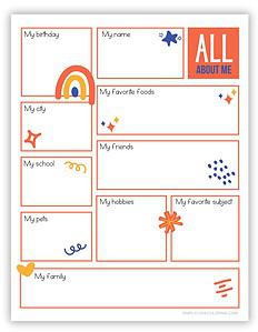 All About Me Printable Worksheets (Free PDF Printables) - Simply Love ...