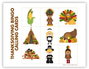 Thanksgiving Bingo Cards (Free PDF Printables) - Simply Love Coloring