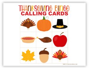 Thanksgiving Bingo Cards (Free PDF Printables) - Simply Love Coloring