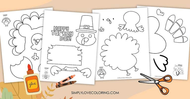 Turkey Templates (Free PDF Printables) - Simply Love Coloring