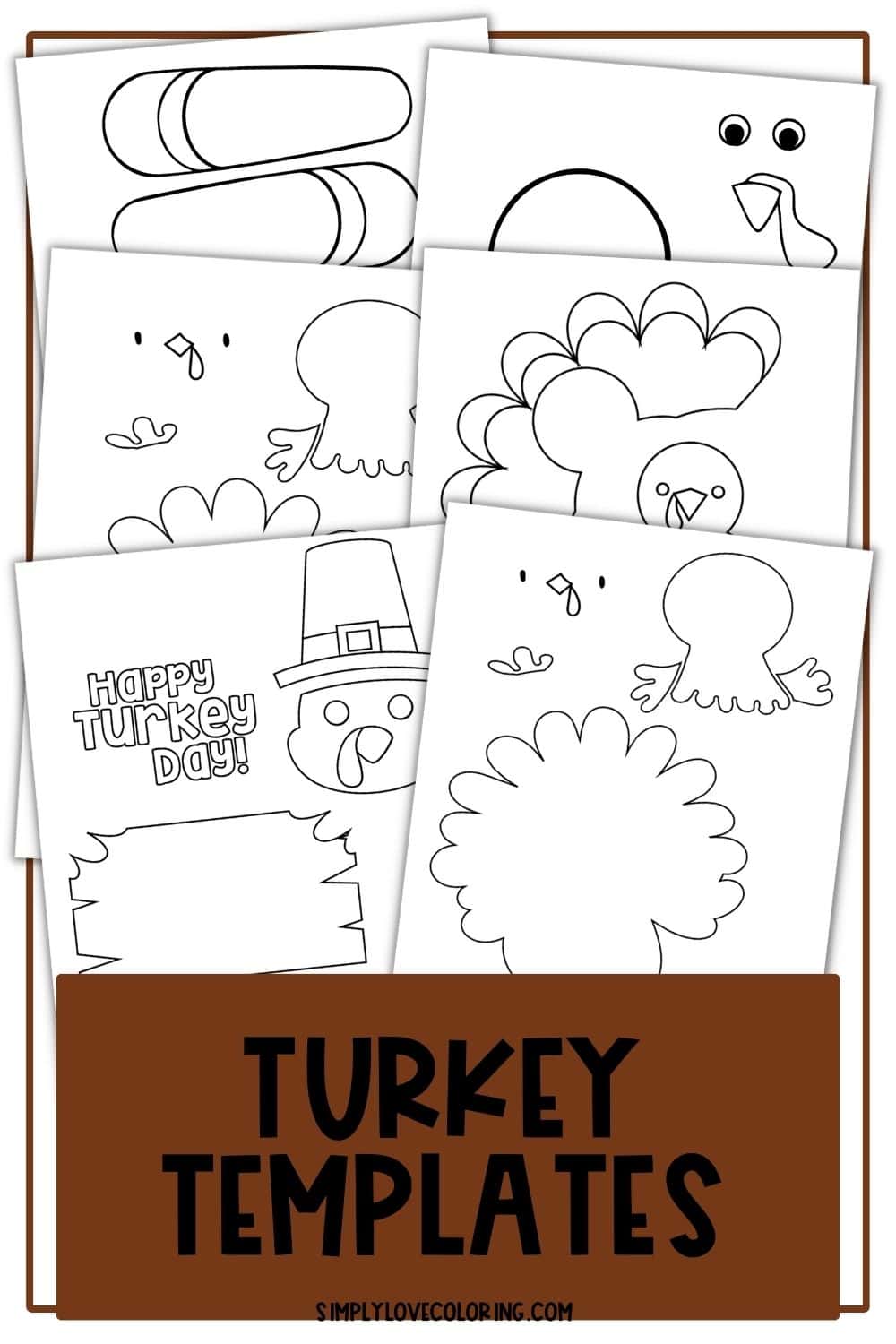 Turkey Templates (Free PDF Printables) - Simply Love Coloring