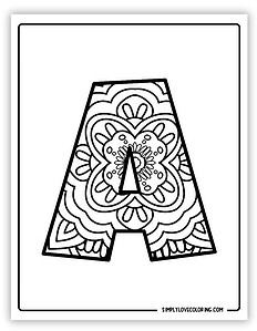 Mandala Alphabet Coloring Pages (Free PDF Printables) - Simply Love ...