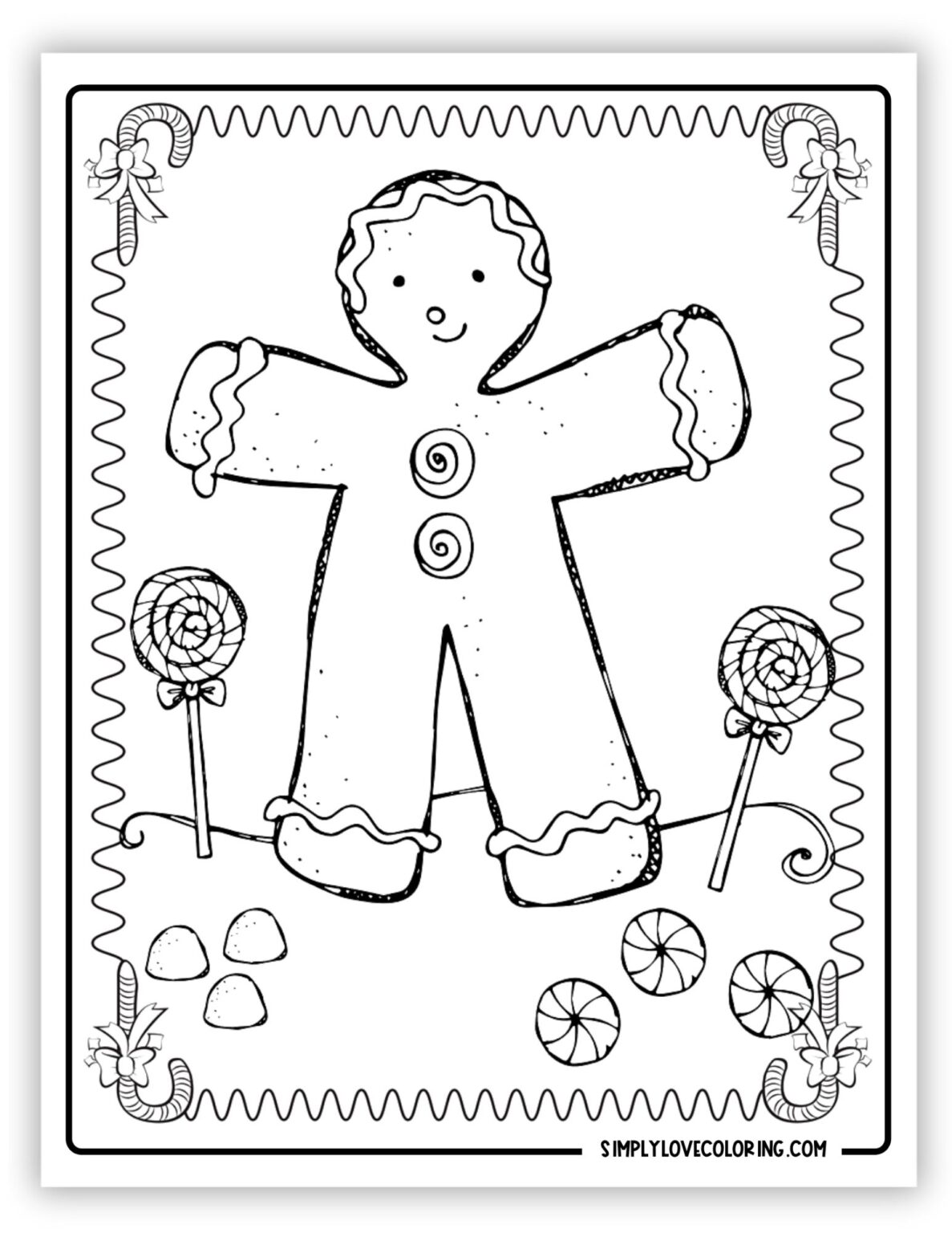 22 Gingerbread Man Coloring Pages (Free PDF Printables) - Simply Love ...