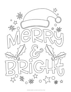 Christmas Coloring Pages (Free PDF Printables) - Simply Love Coloring