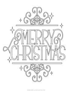 Christmas Coloring Pages (Free PDF Printables) - Simply Love Coloring