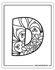 Mandala Alphabet Coloring Pages (Free PDF Printables) - Simply Love ...