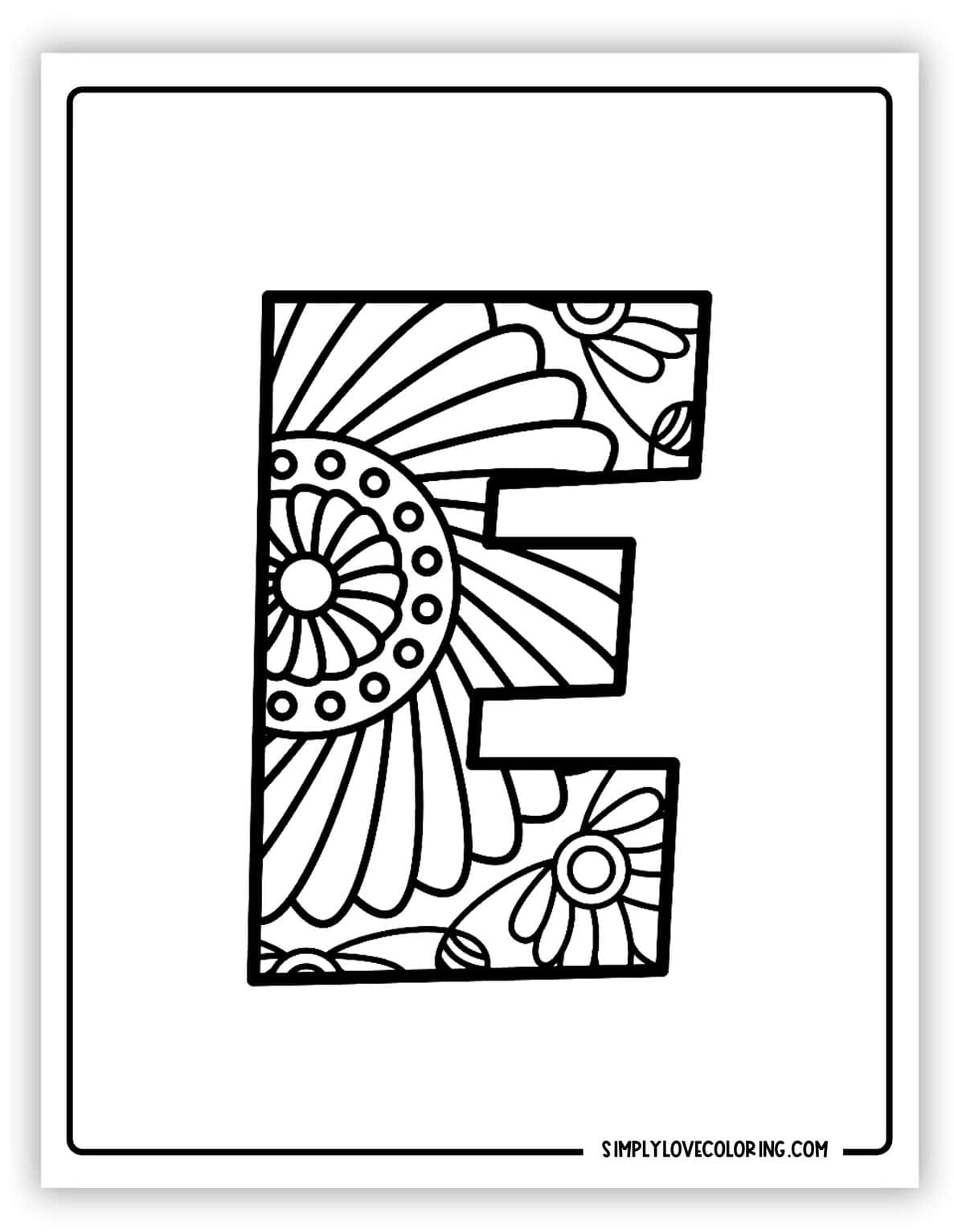 Mandala Alphabet Coloring Pages (Free PDF Printables) - Simply Love ...