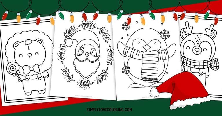 Christmas Coloring Pages (Free PDF Printables) - Simply Love Coloring