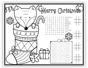 14 Printable Christmas Placemats Activity (Free PDF Printables ...