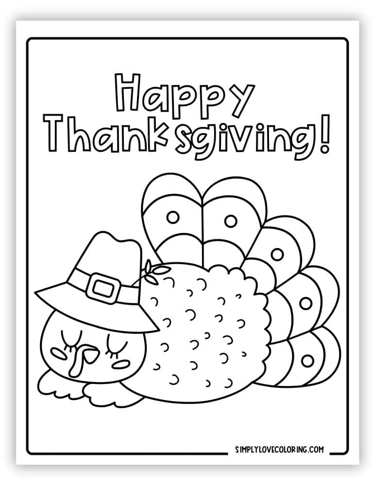 38 Thanksgiving Coloring Pages (Free PDF Printables) - Simply Love Coloring