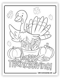 38 Thanksgiving Coloring Pages (Free PDF Printables) - Simply Love Coloring