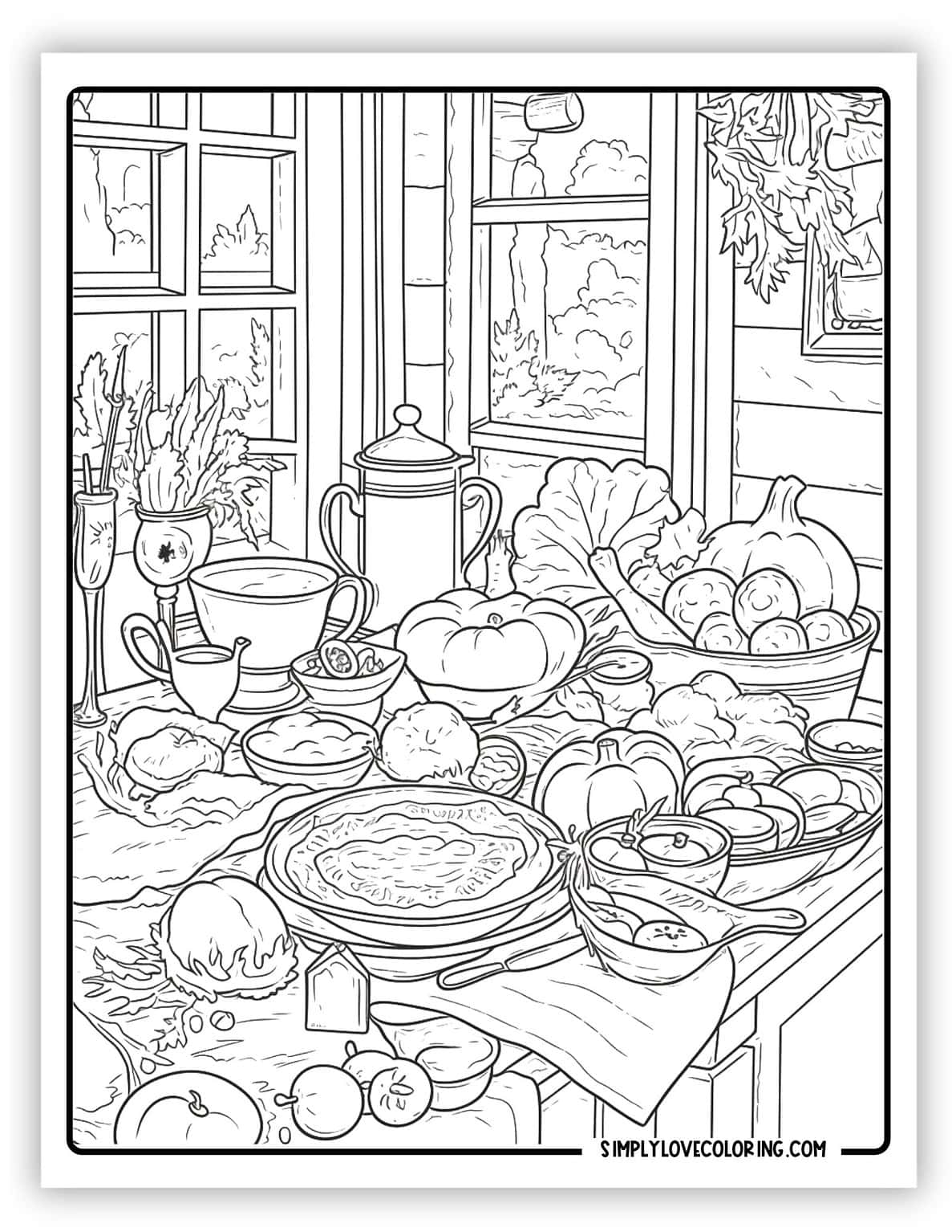 38 Thanksgiving Coloring Pages (Free PDF Printables) - Simply Love Coloring