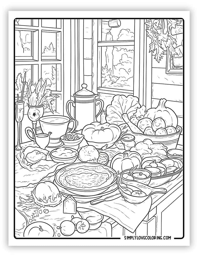 38 Thanksgiving Coloring Pages (Free PDF Printables) - Simply Love Coloring