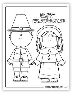 Pilgrim Coloring Pages (Free PDF Printables) - Simply Love Coloring