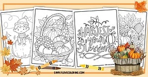 12 Harvest Coloring Pages (Free PDF Printables) - Simply Love Coloring
