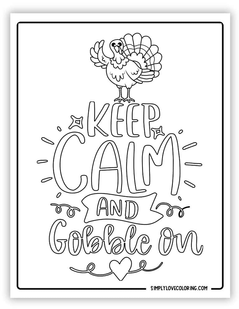 38 Thanksgiving Coloring Pages (Free PDF Printables) - Simply Love Coloring