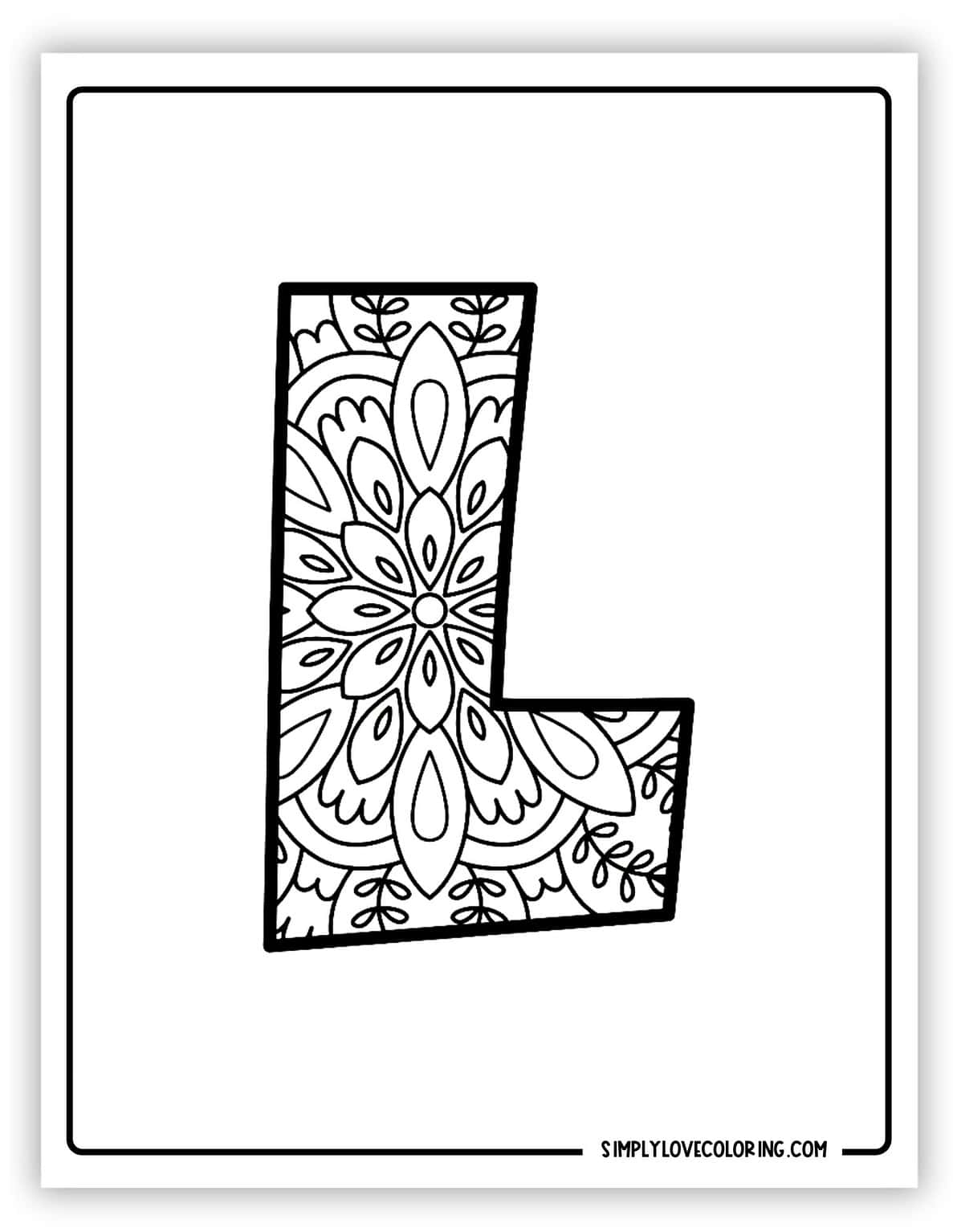 Mandala Alphabet Coloring Pages (Free PDF Printables) - Simply Love Coloring