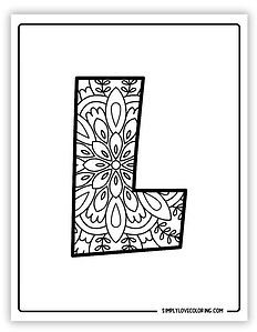 Mandala Alphabet Coloring Pages (Free PDF Printables) - Simply Love ...