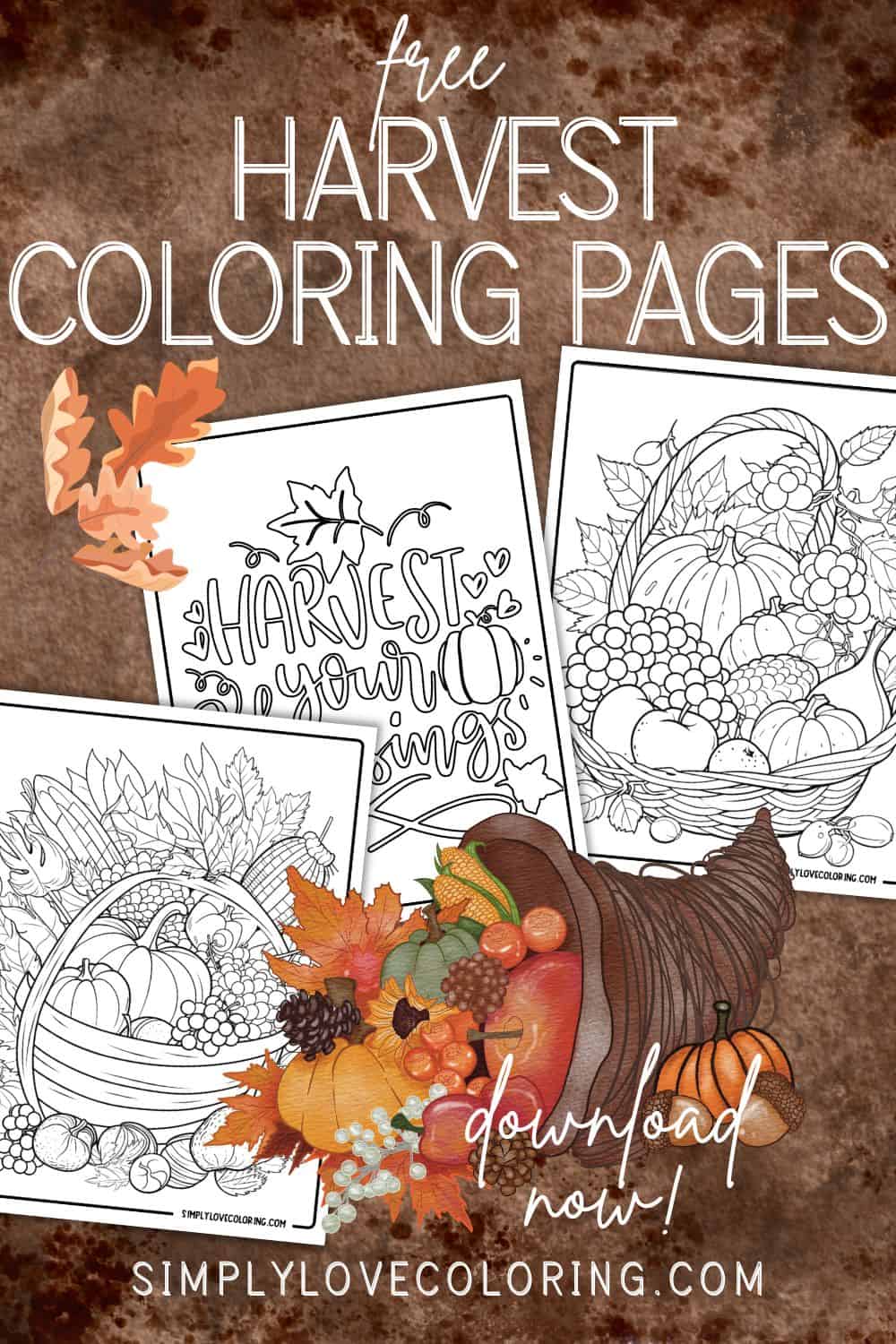 12 Harvest Coloring Pages (Free PDF Printables) - Simply Love Coloring