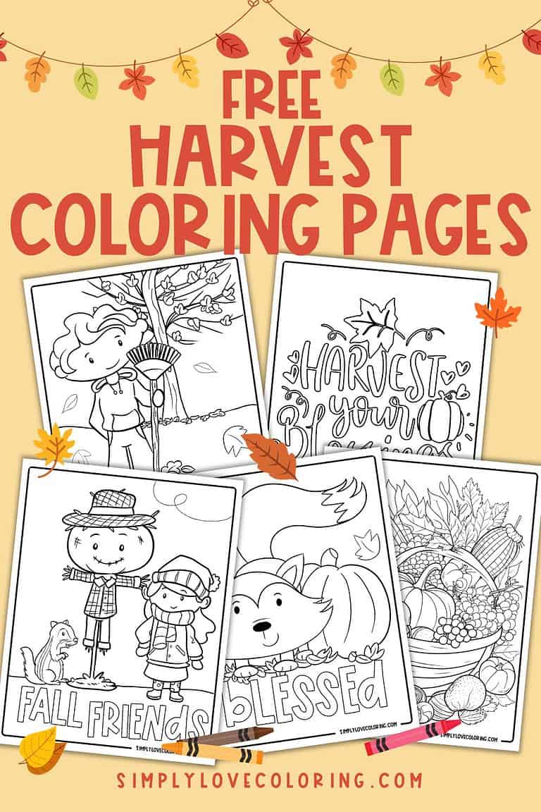 12 Harvest Coloring Pages (Free PDF Printables) - Simply Love Coloring