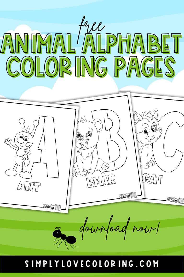 Animal Alphabet Coloring Pages (Free PDF Printables) - Simply Love Coloring