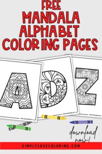 Mandala Alphabet Coloring Pages (Free PDF Printables) - Simply Love ...