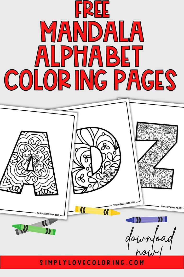 Mandala Alphabet Coloring Pages (Free PDF Printables) - Simply Love Coloring