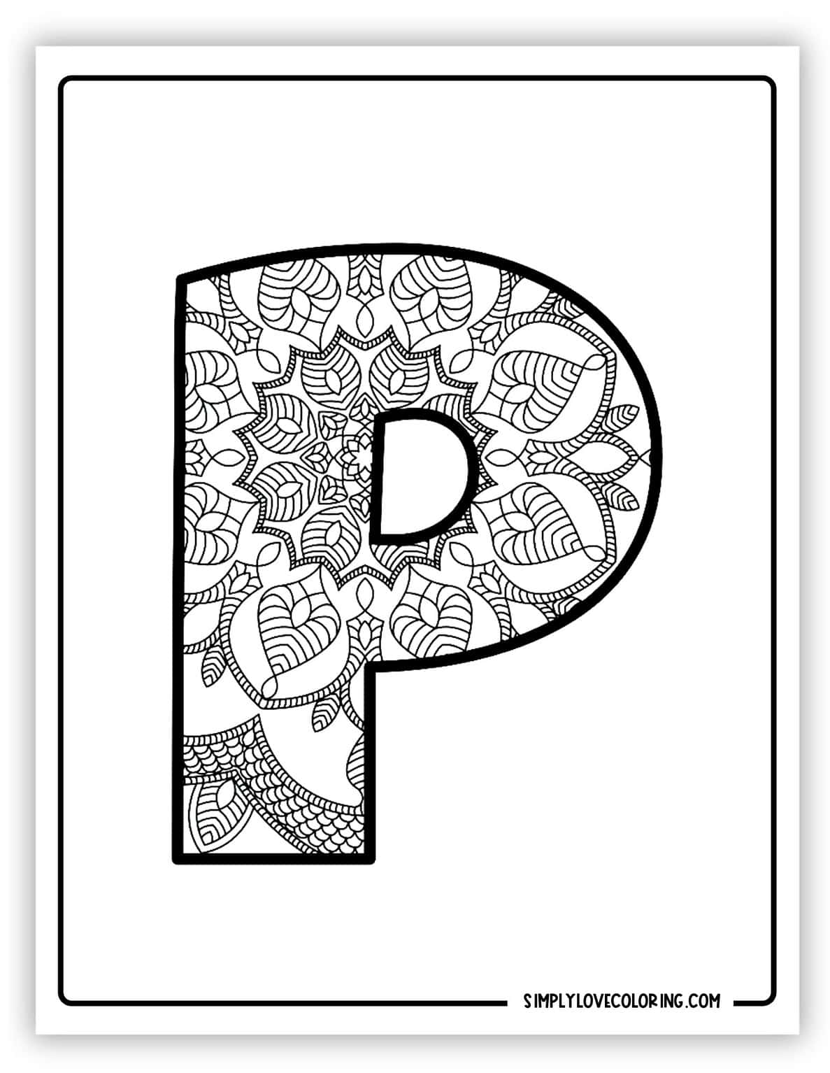 Mandala Alphabet Coloring Pages (Free PDF Printables) - Simply Love ...
