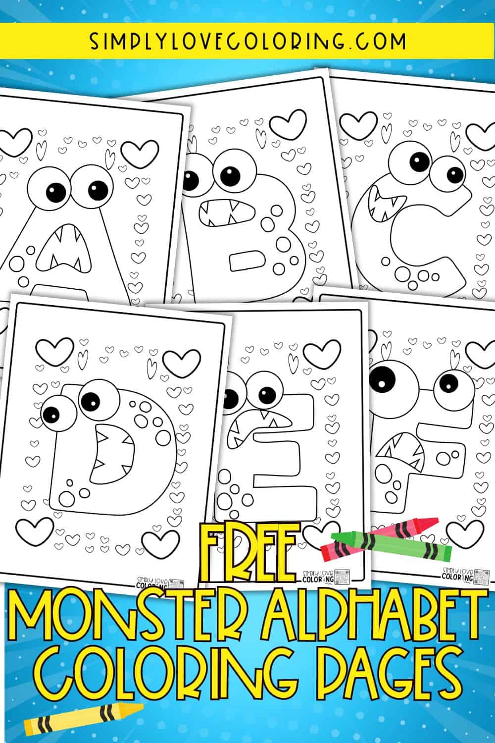 Monster Alphabet Coloring Pages (Free PDF Printables) - Simply Love ...