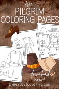 Pilgrim Coloring Pages (Free PDF Printables) - Simply Love Coloring