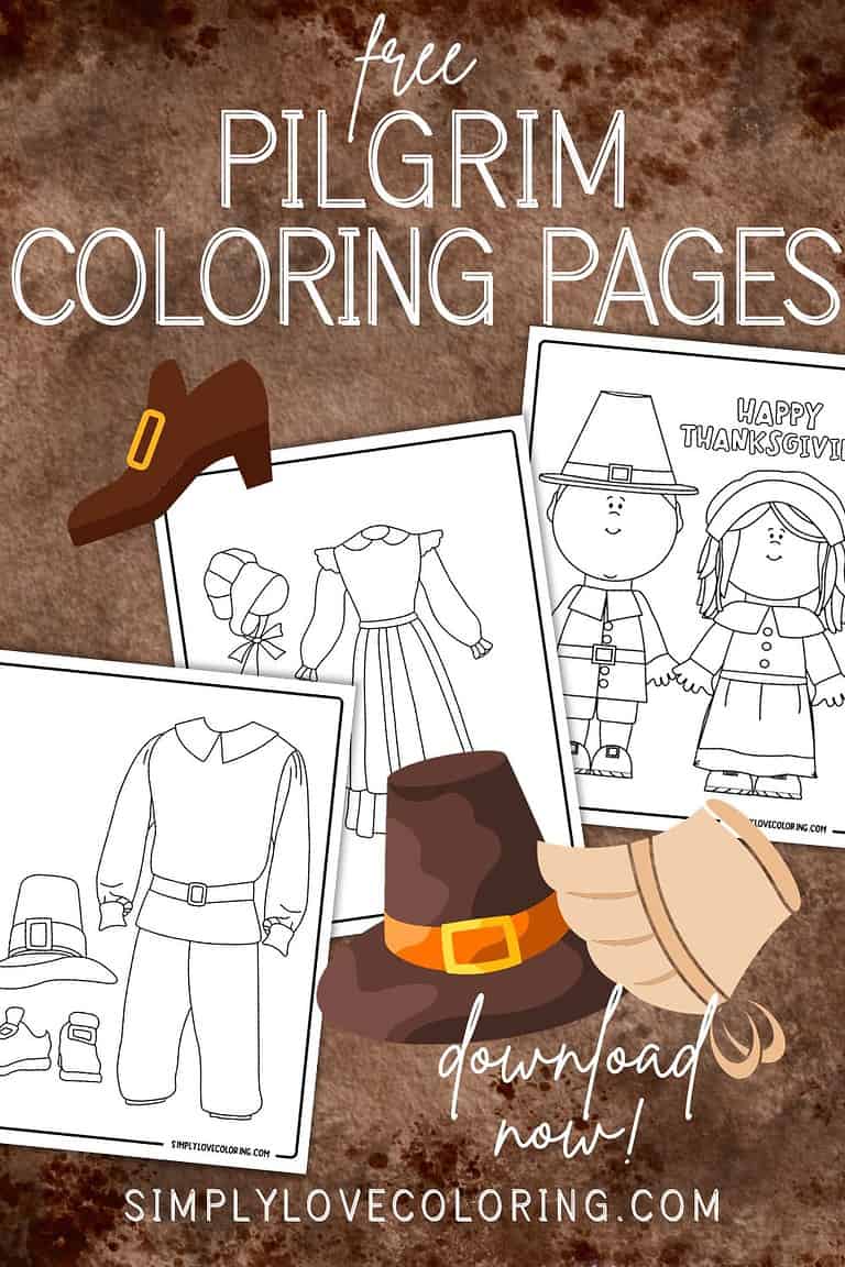 Pilgrim Coloring Pages (Free PDF Printables) - Simply Love Coloring