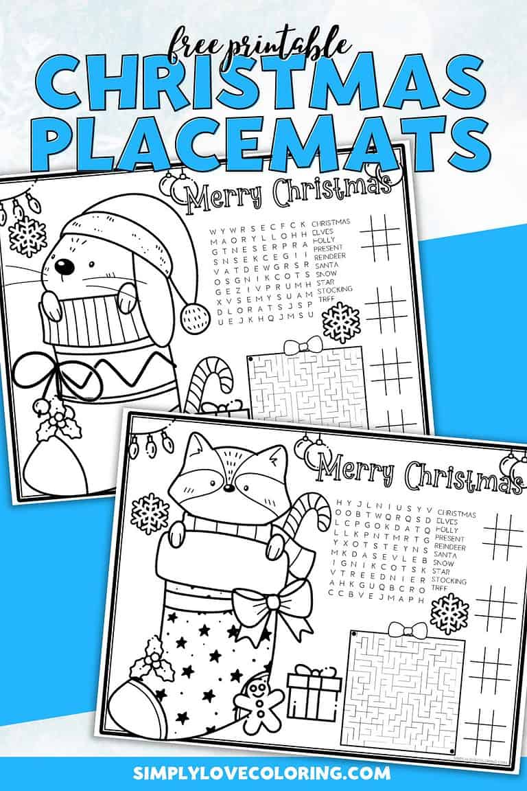 14 Printable Christmas Placemats Activity (Free PDF Printables ...