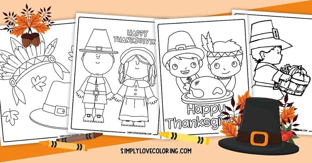 Pilgrim Coloring Pages (Free PDF Printables) - Simply Love Coloring