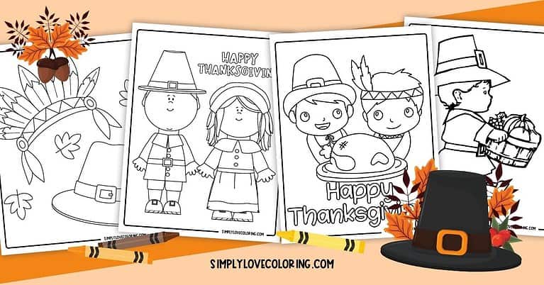 Pilgrim Coloring Pages (Free PDF Printables) - Simply Love Coloring
