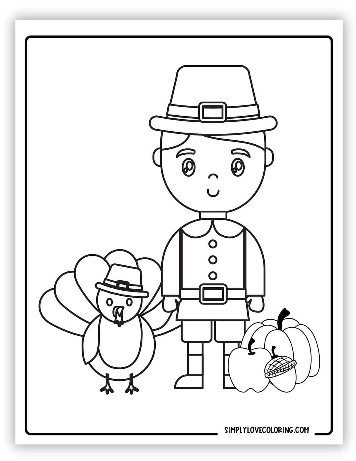 Pilgrim Coloring Pages (Free PDF Printables) - Simply Love Coloring