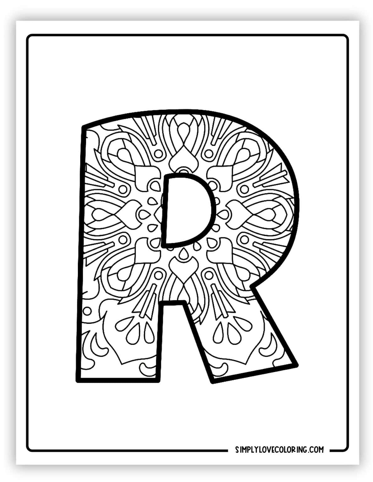 Mandala Alphabet Coloring Pages (Free PDF Printables) - Simply Love ...