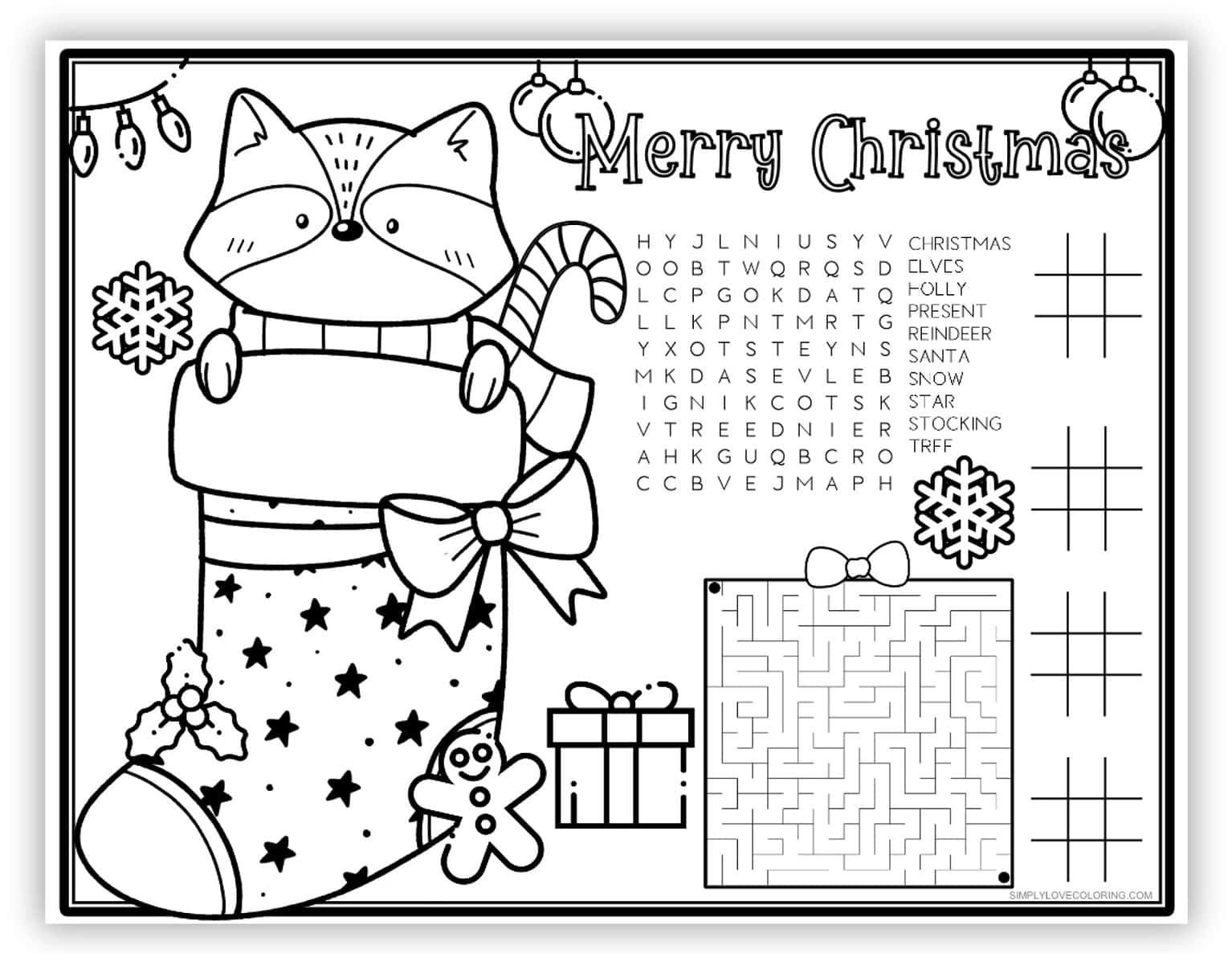14 Printable Christmas Placemats Activity (Free PDF Printables ...