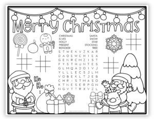 14 Printable Christmas Placemats Activity (Free PDF Printables ...