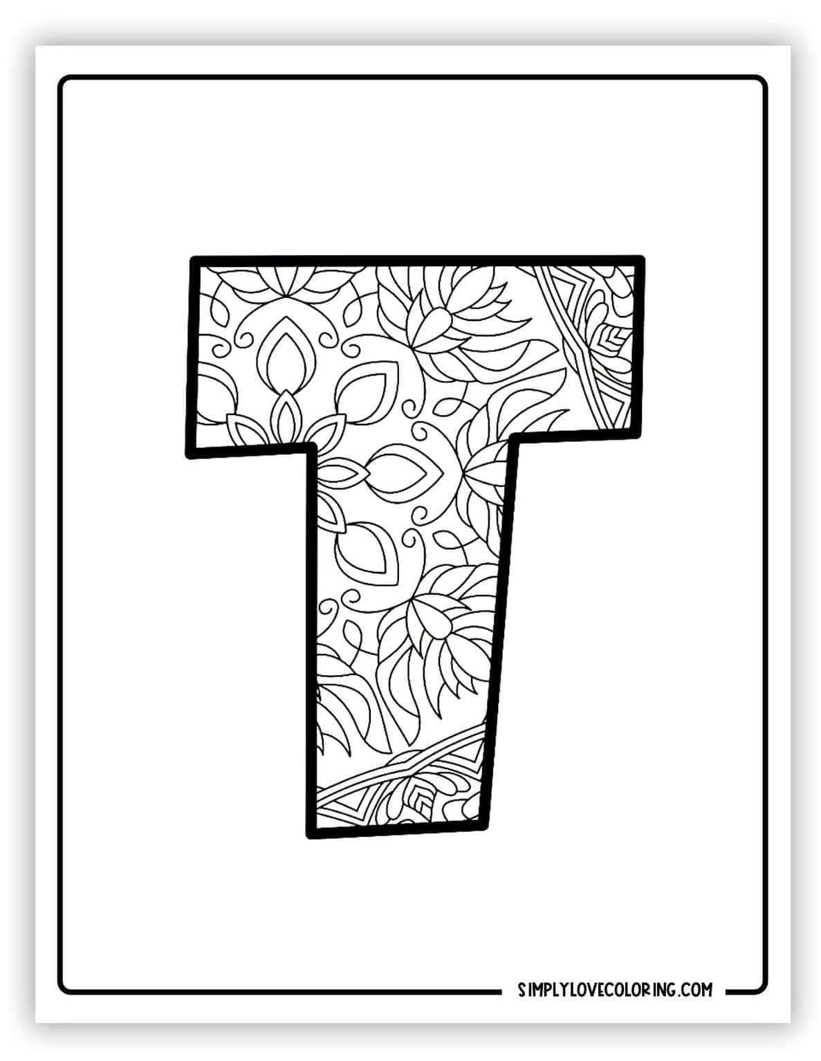 Mandala Alphabet Coloring Pages (Free PDF Printables) - Simply Love ...