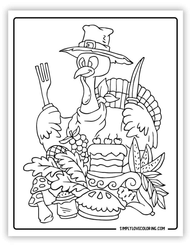 38 Thanksgiving Coloring Pages (Free PDF Printables) - Simply Love Coloring