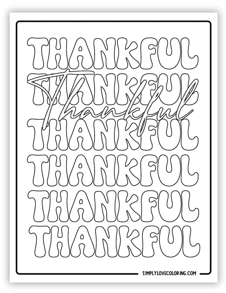 38 Thanksgiving Coloring Pages (Free PDF Printables) - Simply Love Coloring