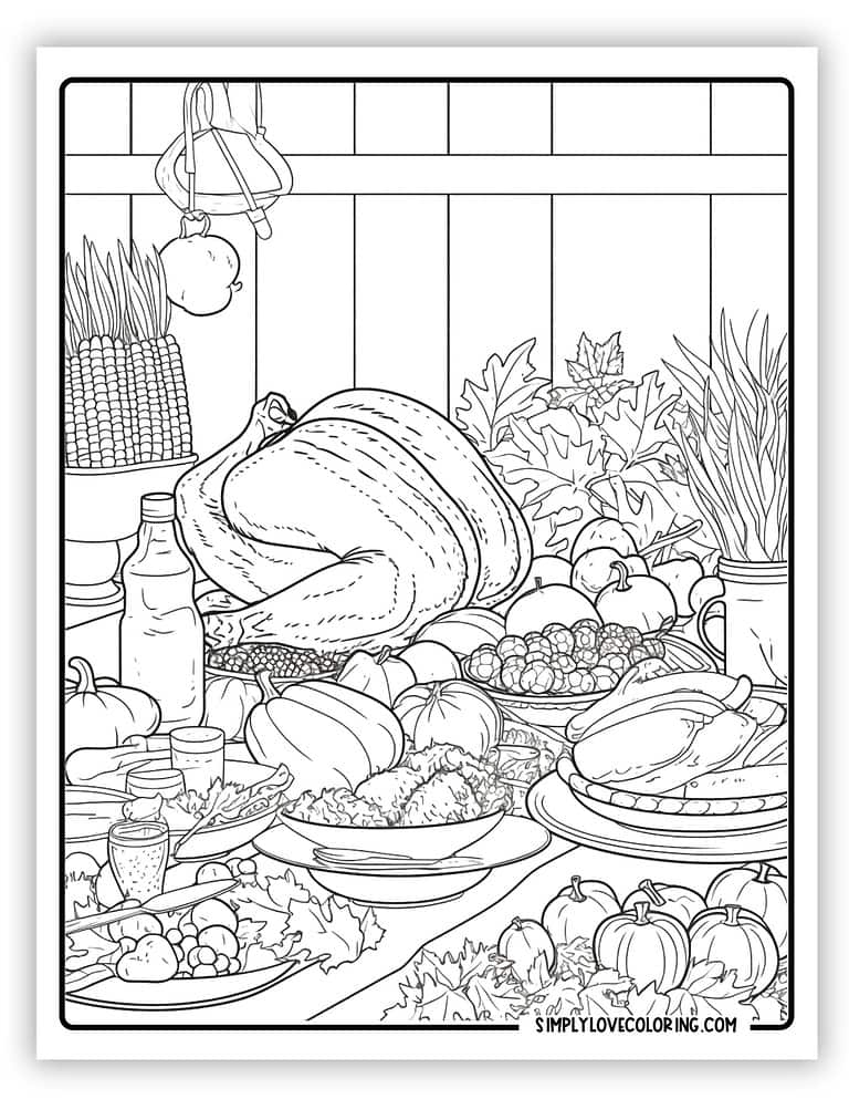 38 Thanksgiving Coloring Pages (Free PDF Printables) - Simply Love Coloring