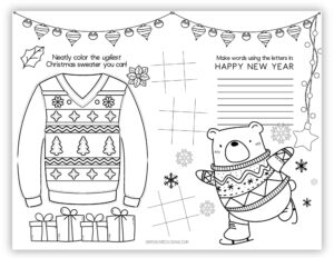 14 Printable Christmas Placemats Activity (Free PDF Printables ...