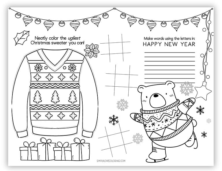 14 Printable Christmas Placemats Activity (Free PDF Printables ...