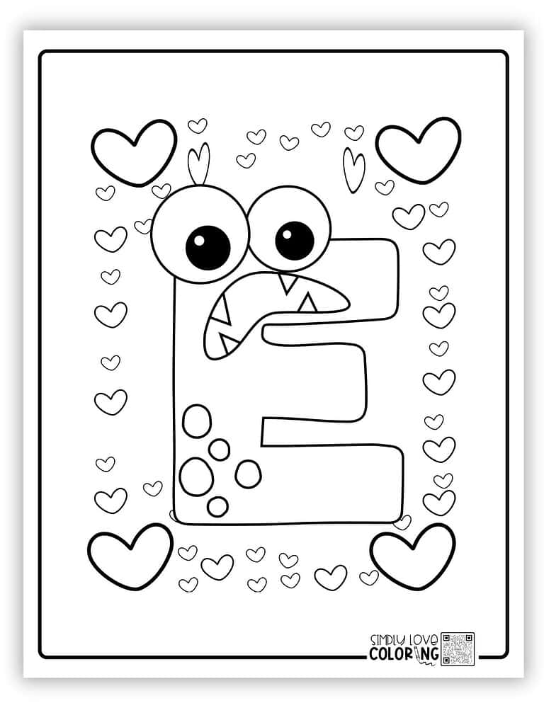 Monster Alphabet Coloring Pages (Free PDF Printables) - Simply Love ...