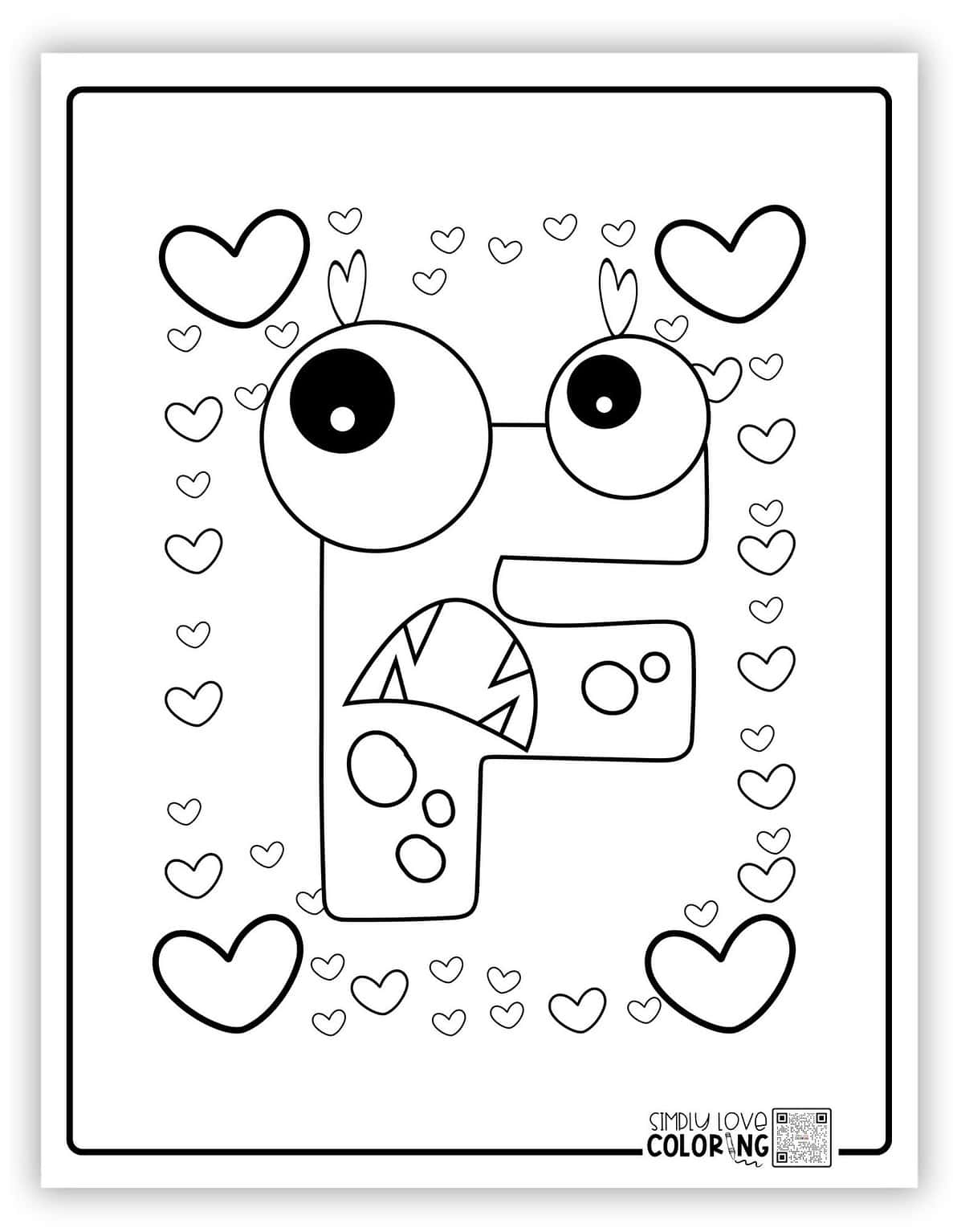 Monster Alphabet Coloring Pages (Free PDF Printables) - Simply Love ...